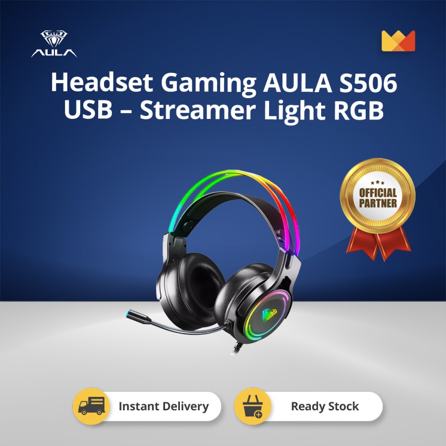 AULA Headset Gaming S506 USB – Streamer Light RGB Running Headset | Lazada Indonesia