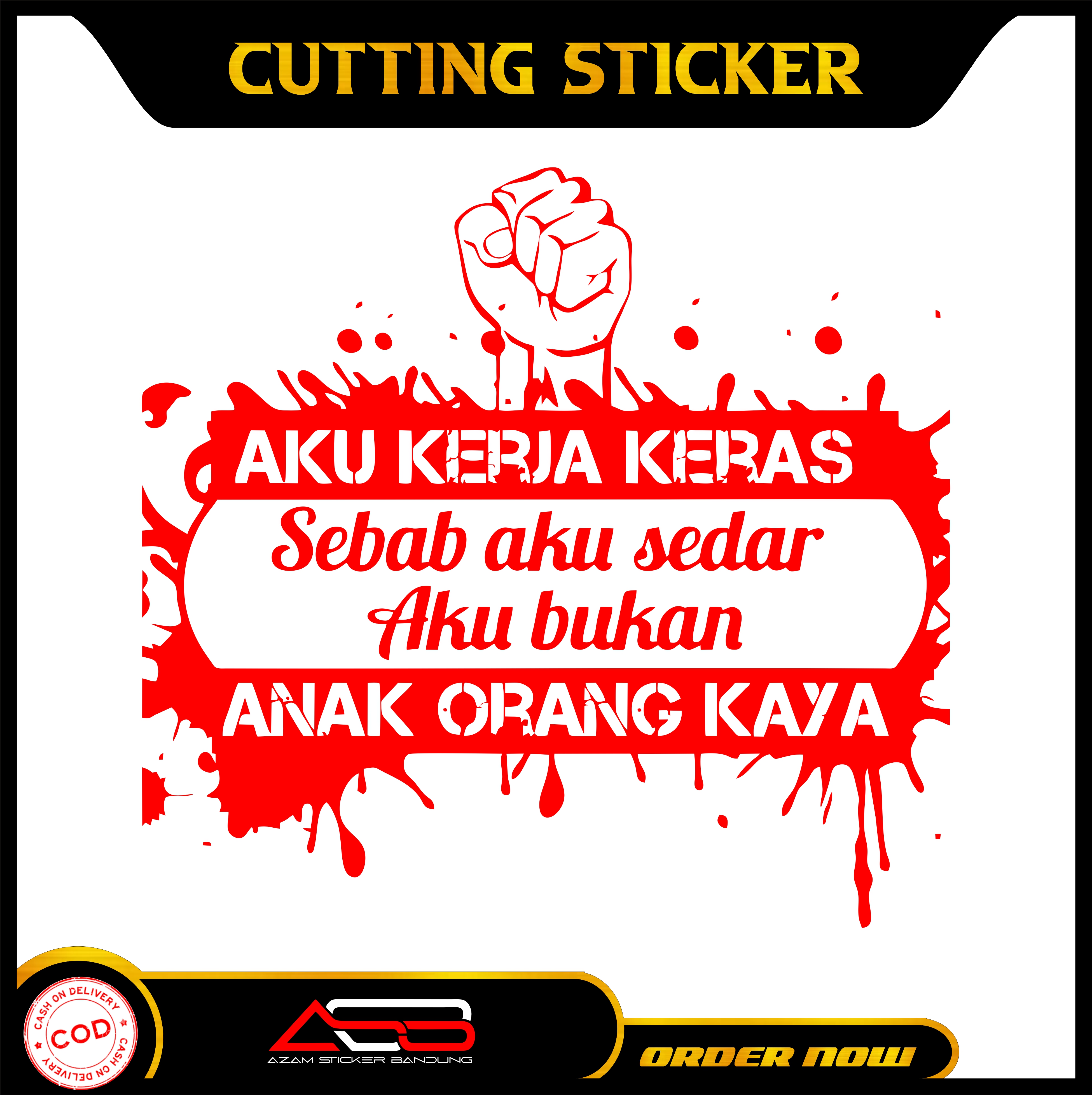 TERBARU !!! cutting stiker/stiker kata kata/stiker kaca/stiker keren ...