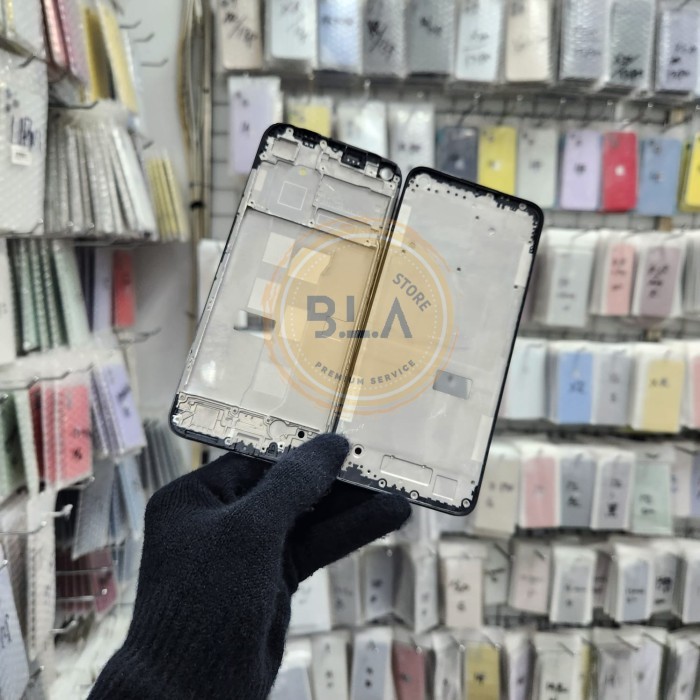 FRAME LCD TATAKAN TULANG DUDUKAN OPPO A55 4G MIDLE PLATE PAPAN MESIN ...