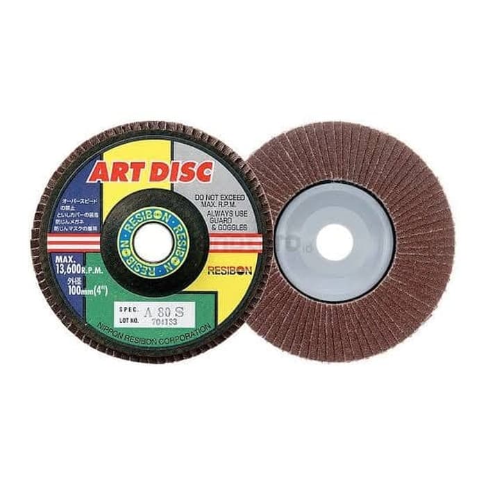 Nippon Resibon FLAP DISC / ART DISC 4 x 5/8 atau 4inch 100x16 A80 ...