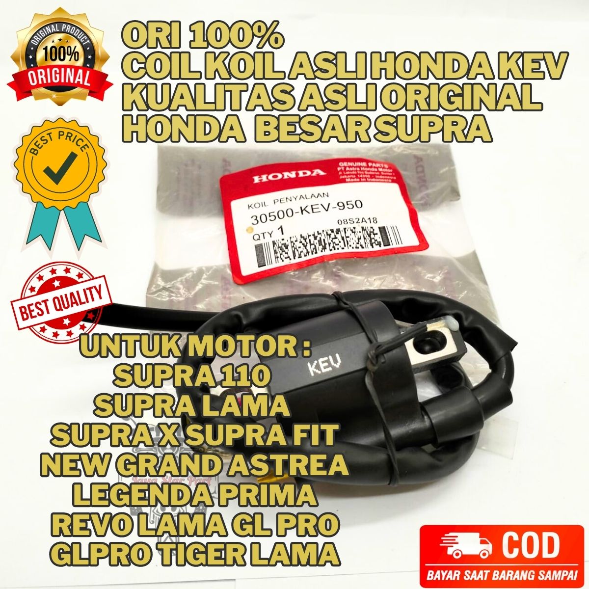 ORI 100% COIL KOIL ASLI HONDA KEV KUALITAS ASLI ORIGINAL HONDA AHM ...