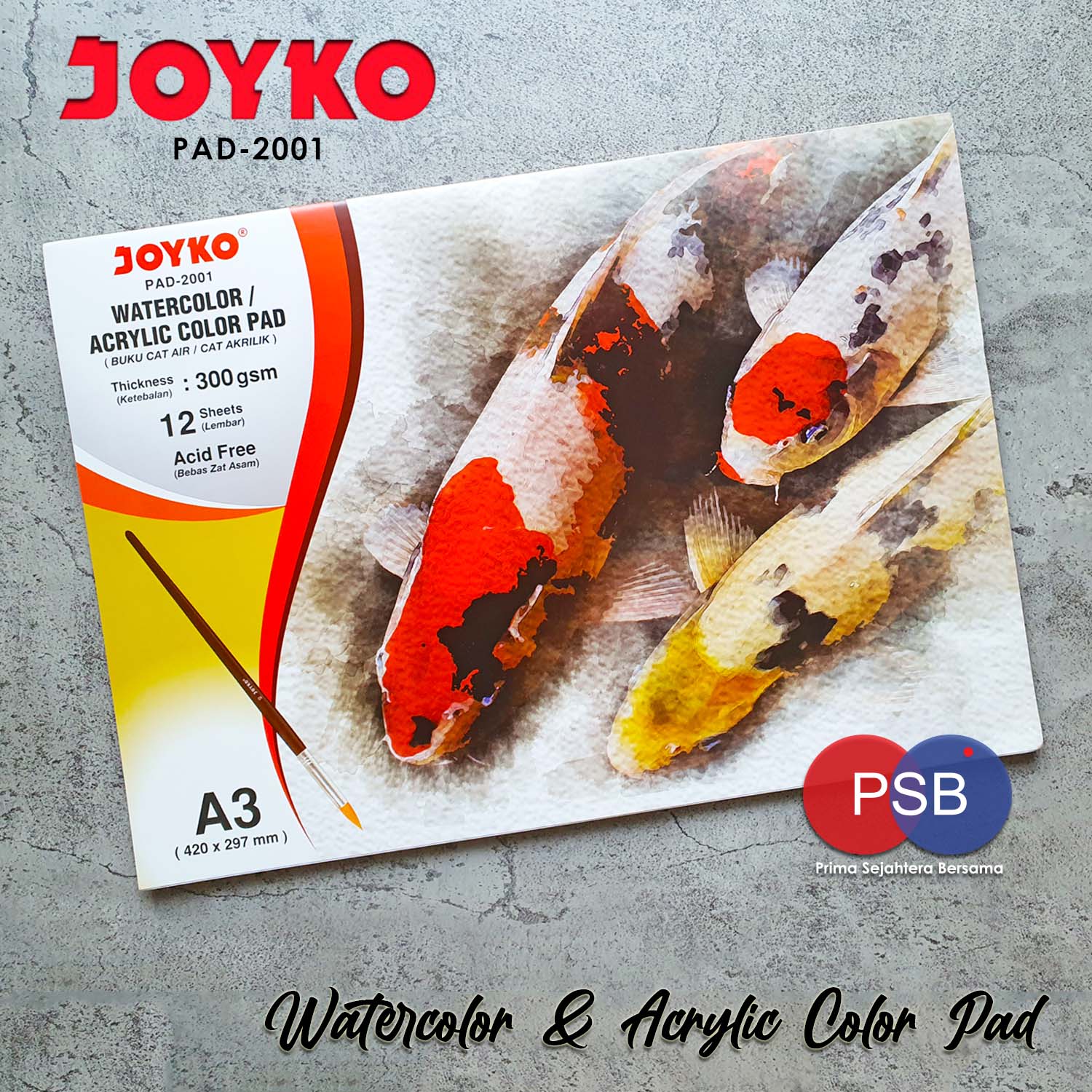 Joyko Watercolor Acrylic Color Pad A3 PAD-2001 / Buku Lukis Joyko ...