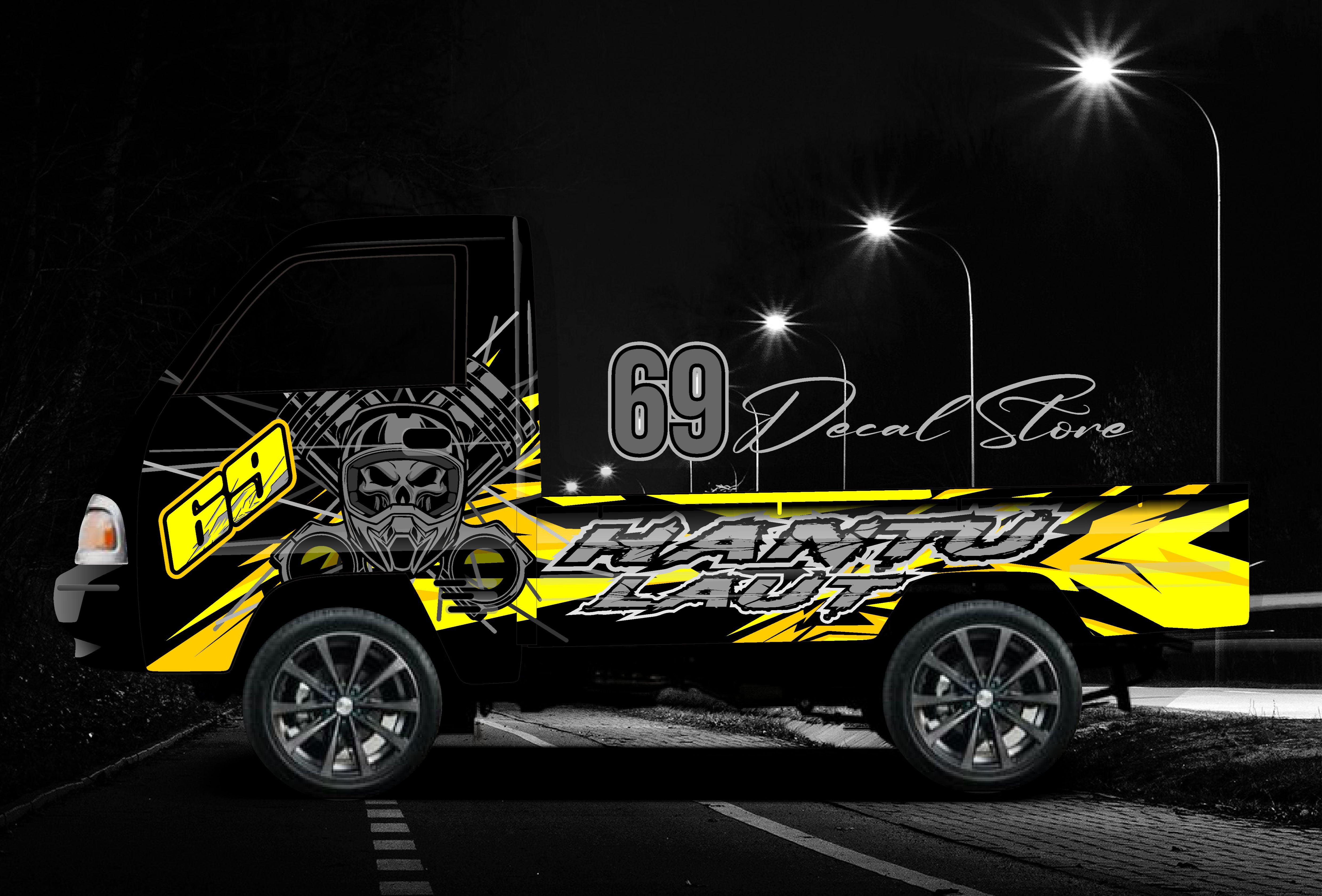 DECAL STIKER MOBIL CARRY T120SS FULL BODY DESAIN KODE 03 TWENTY TWO ...