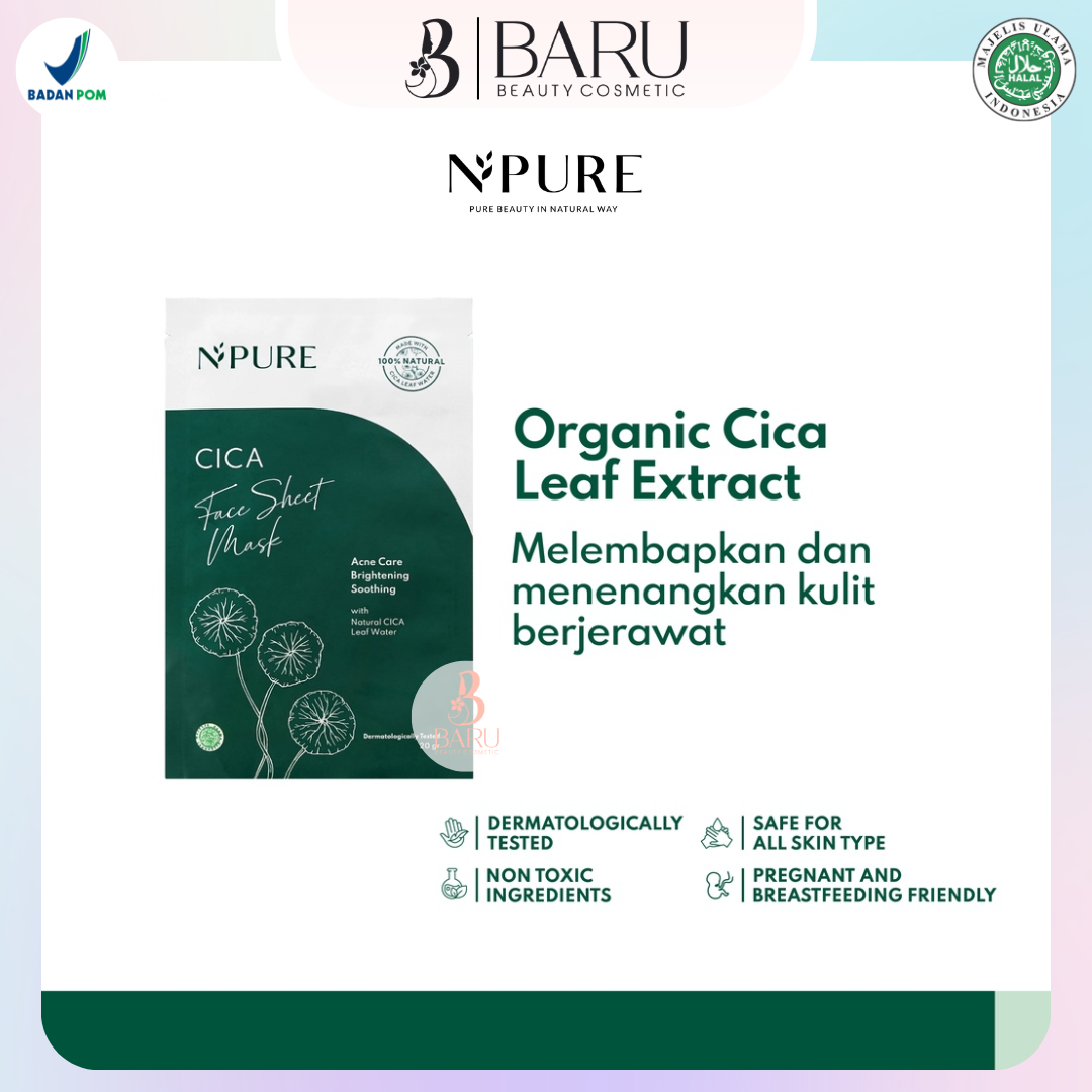 NPURE CICA Centella Asiatica Sachet Clear Pad Sachet Cica Face Sheet ...