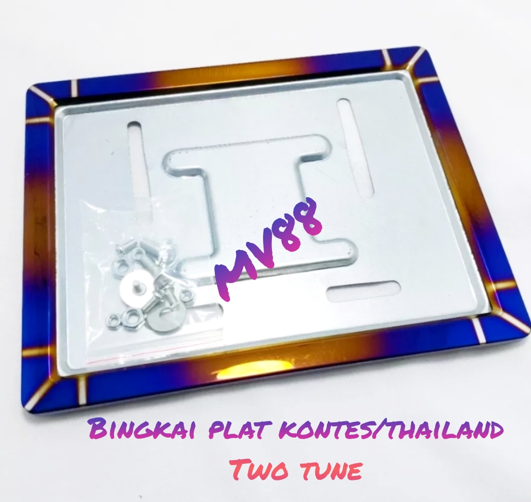 Bingkai plat KOTAK/Plat Motor kotak Twotone Model Kotak Cocok Untuk ...