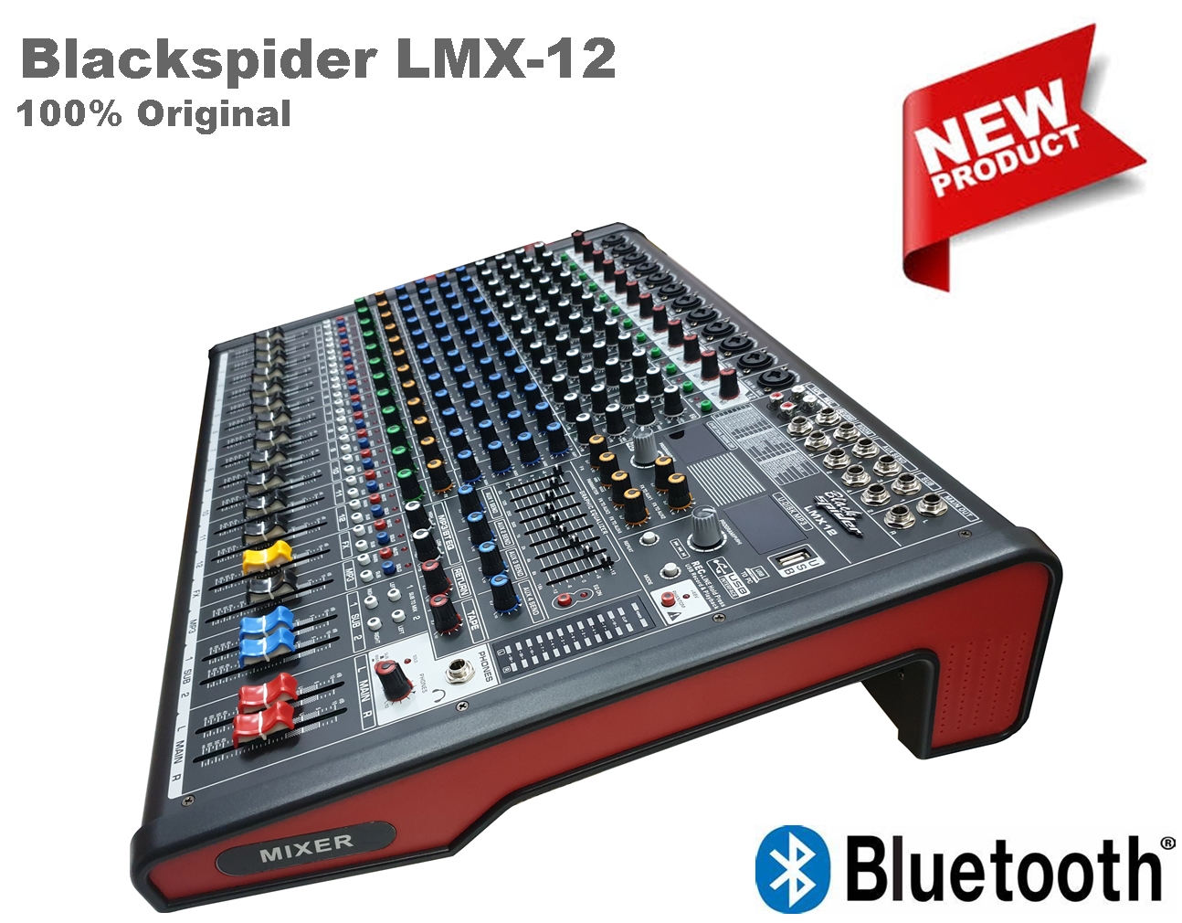 Mixer BlackSpider LMX-12 / 12channel Original Bluetooth Equaliser usb ...