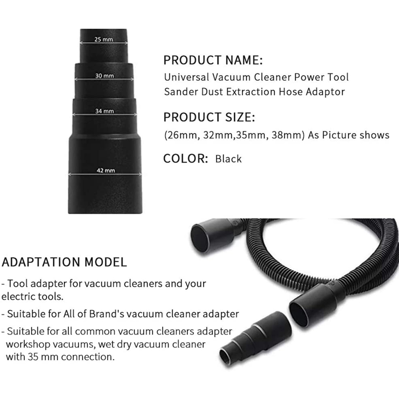 Universal Vacuum Cleaner Power Tool - Dust Extraction Hose Adaptor (26 ...