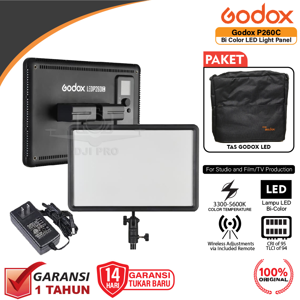 Godox LED P260C / P 260 C Bi Color LED Light Panel | Lazada Indonesia