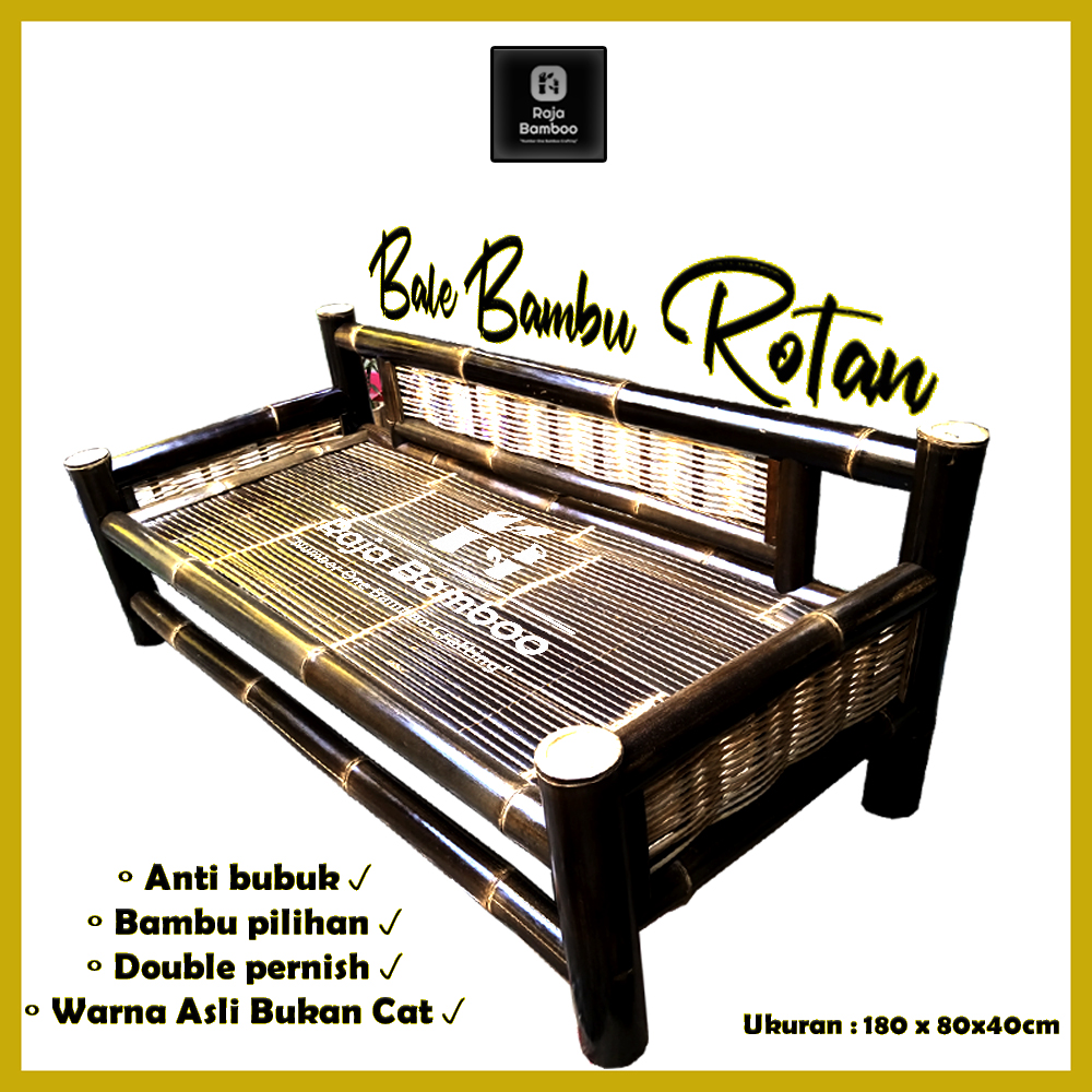 Bale Bambu Estetik | Bale Anyam Rotan| Ukuran 180 x 80 | Lazada Indonesia
