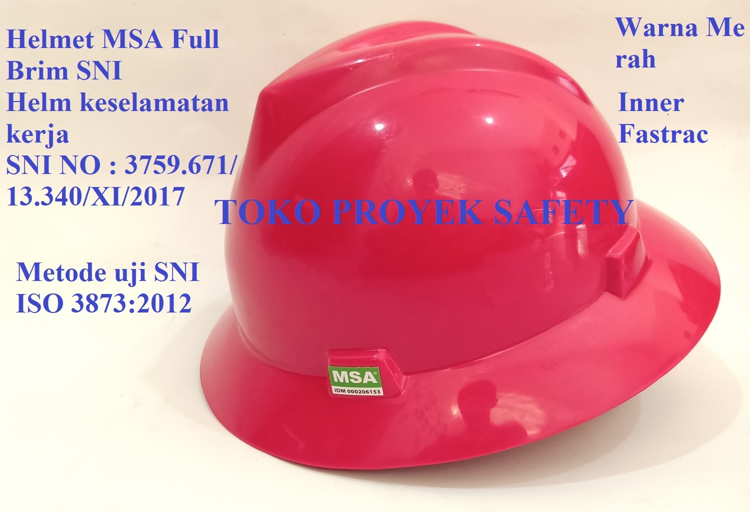 Helmet Safety Full Brim MSA Lokal Fastrack / Helm MSA Fullbrim Lokal | Lazada Indonesia