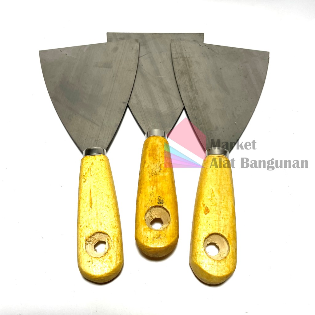 Kape Gagang Kayu 4” / Skrap Gagang Kayu 4 Inci / Scraper Wooden Handle ...