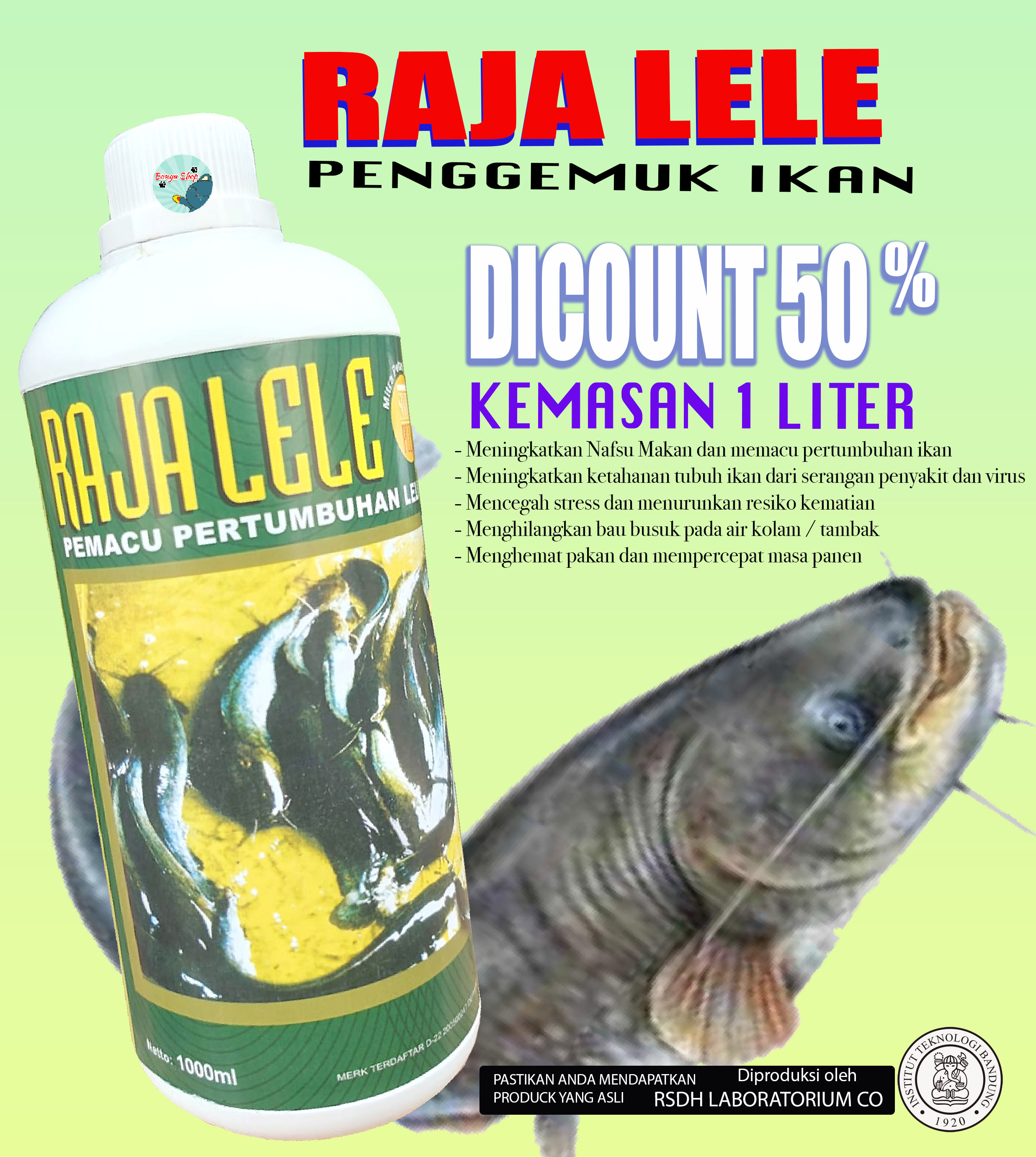 1 LITER RAJA LELE-OBAT VITAMIN PENGGEMUK IKAN LELE | Lazada Indonesia