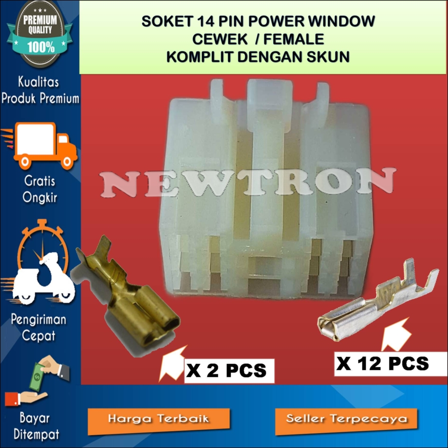 Soket Konektor Kabel Sakelar Master Power Window Kijang Kapsul-Soket 14 ...