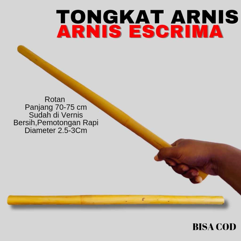 Tongkat Toya Arnis Kayu Stick Fighting Silat 70-75 cm Sudah di Vernis ...