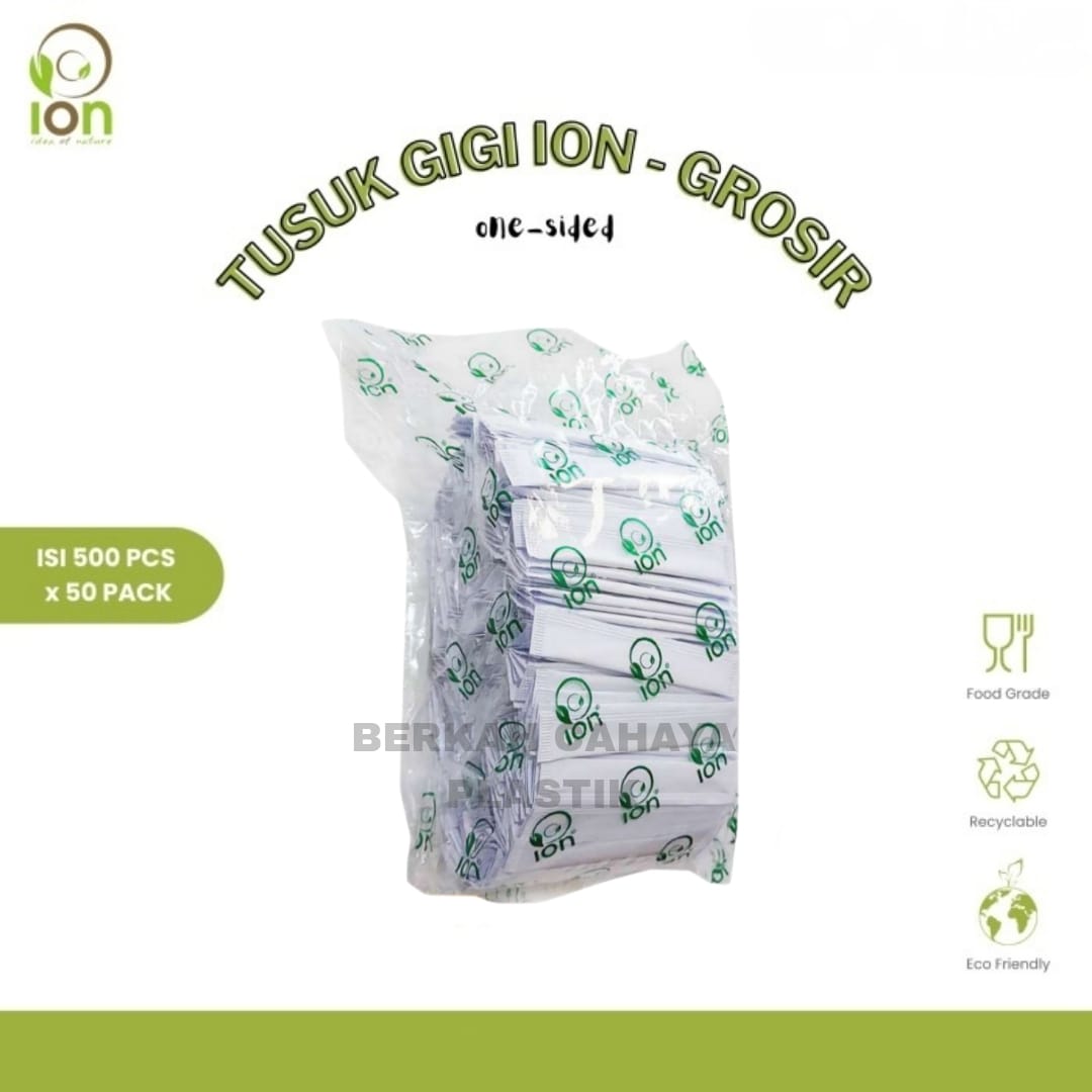 [isi 500pcs] Tusuk Gigi Kayu Steril Bungkus Kertas Hygienis ION ...