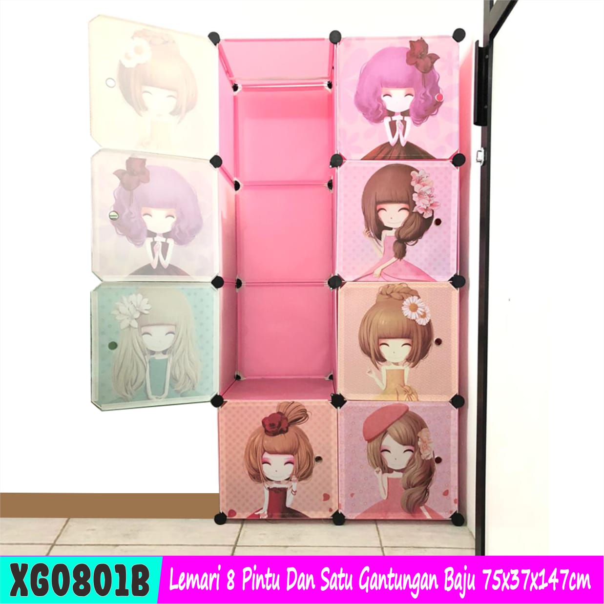 Lemari Pakaian Plastik Portable 8 Pintu / Lemari Portable Lemari ... Lemari Pakaian Plastik Portable 8 Pintu / Lemari Portable Lemari ...