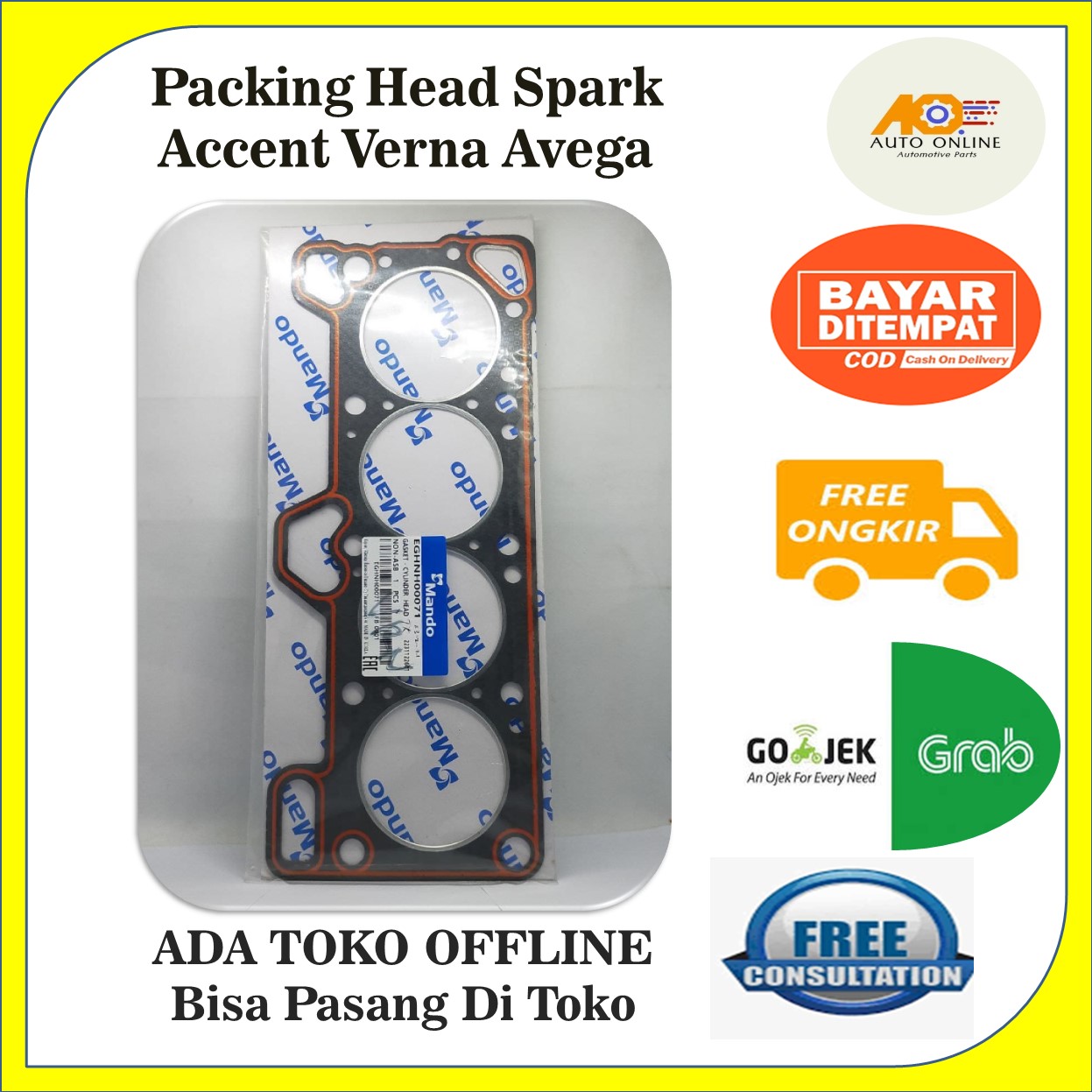 Packing Head Accent Cakra Verna Avega Gasket Packing Perpak Cylinder ...