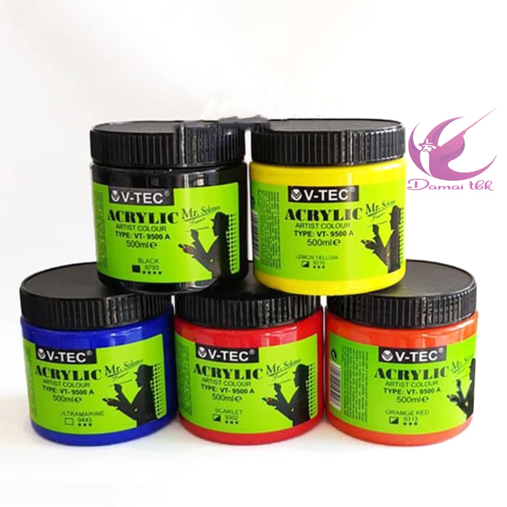 V-Tec Vtec Acrylic Botol 500ml Cat Akrilik 500 ml | Lazada Indonesia