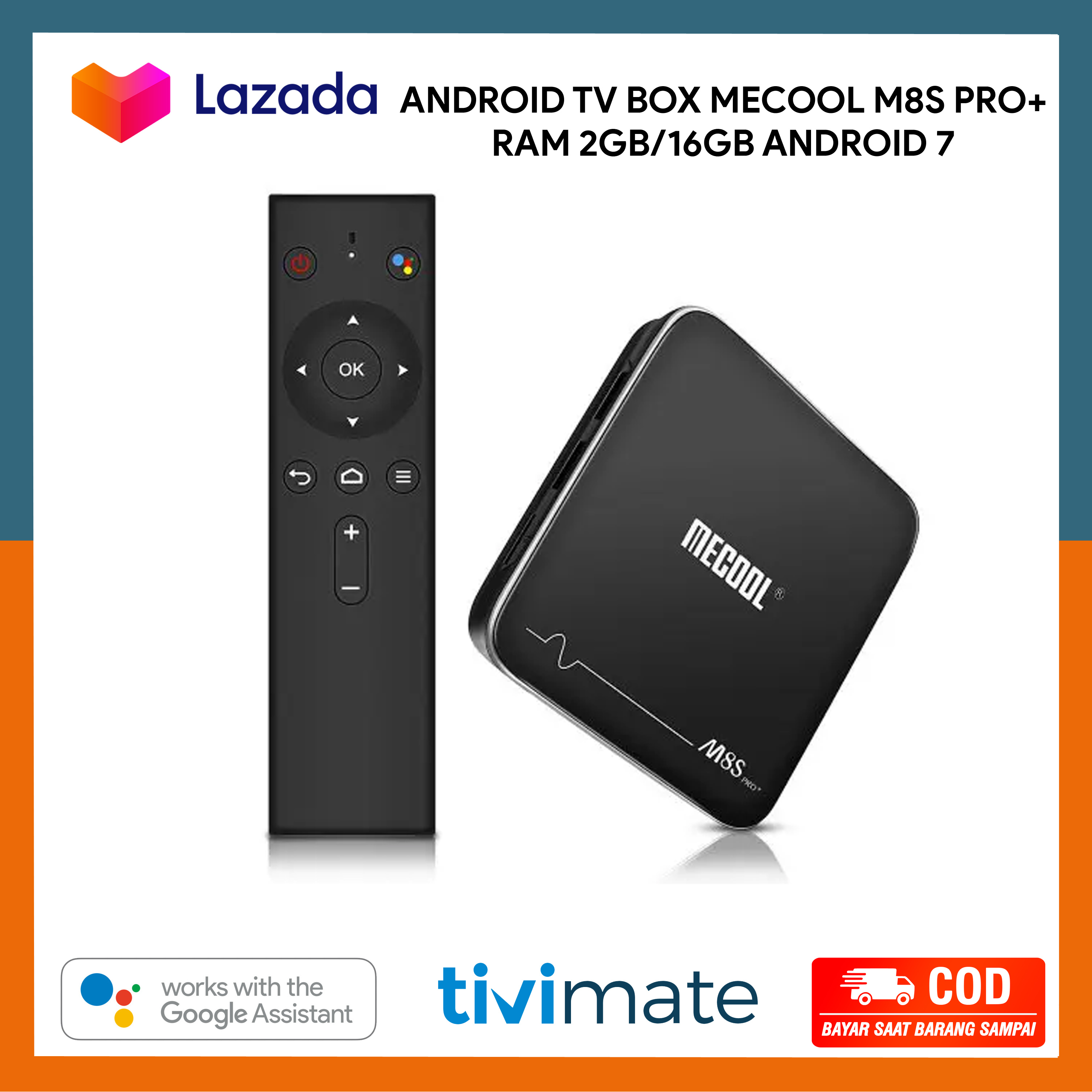 Android TV Box Mecool M8S PRO Plus RAM 2G ROM 16G Amlogic S905W ANDROID 7 Voice Assistant ...