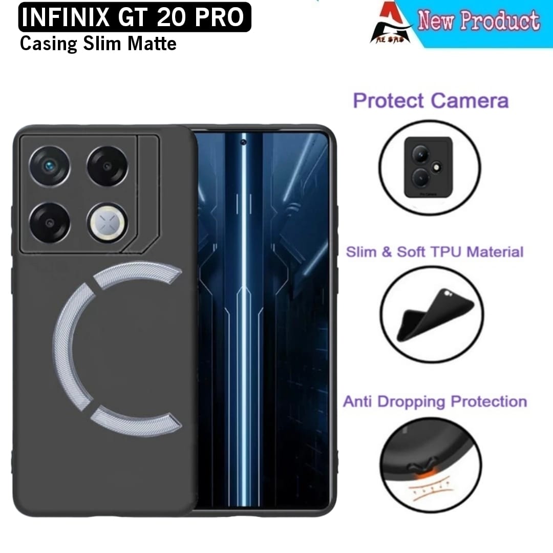 Casing INFINIX GT 20 PRO Softcase Black Matte Ultra Slim Case | Lazada ...