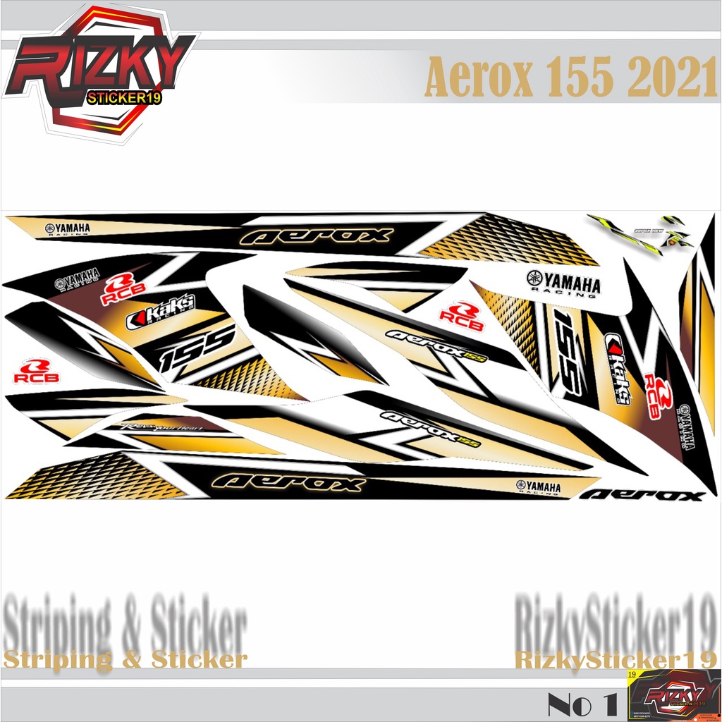 Striping Aerox 2021 Variasi Stiker Motor Yamaha Aerox 115 Semy Full ...