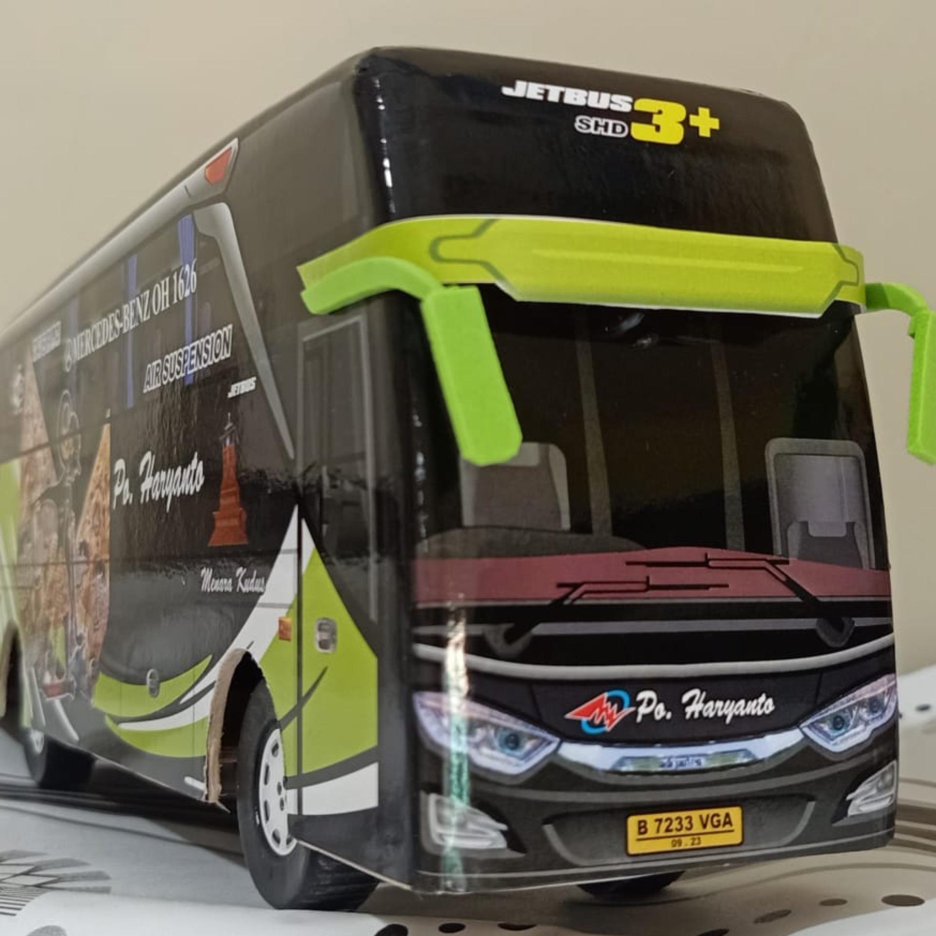 Miniatur Bus Bis Haryanto Jetbus3+ Livery Wayang Gunungan | Lazada ...