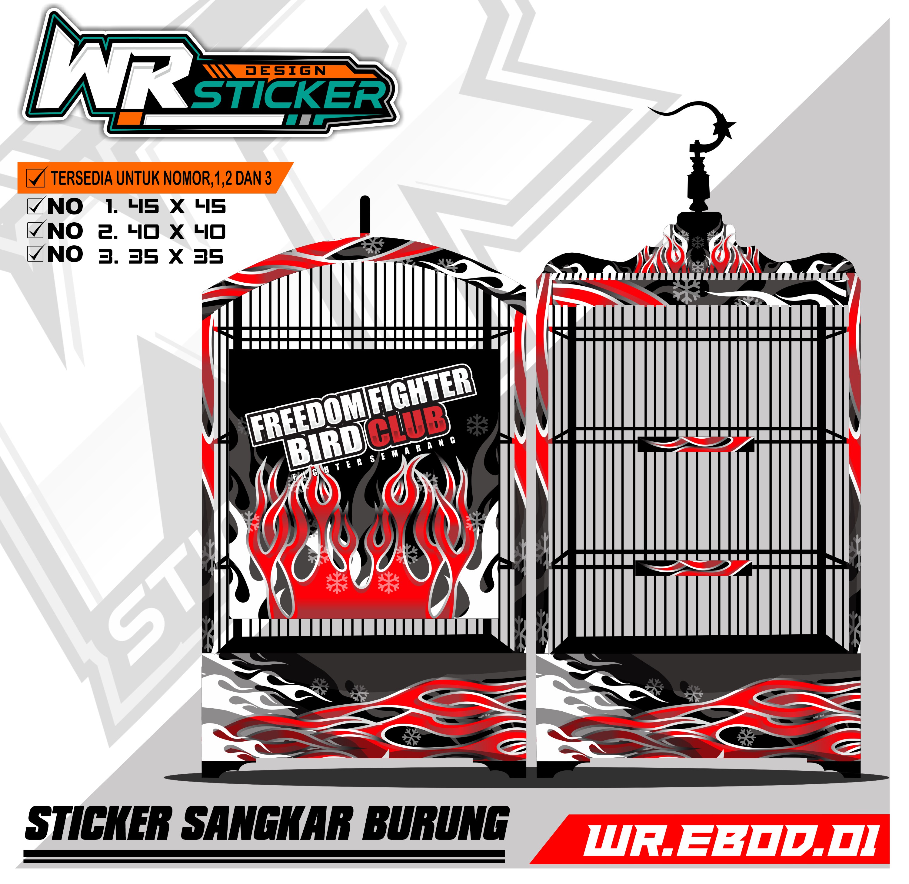 Sticker Decal Kandang Ebod Kotak - Stiker Dekal Sangkar Burung Kotak ... Sticker Decal Kandang Ebod Kotak - Stiker Dekal Sangkar Burung Kotak ...