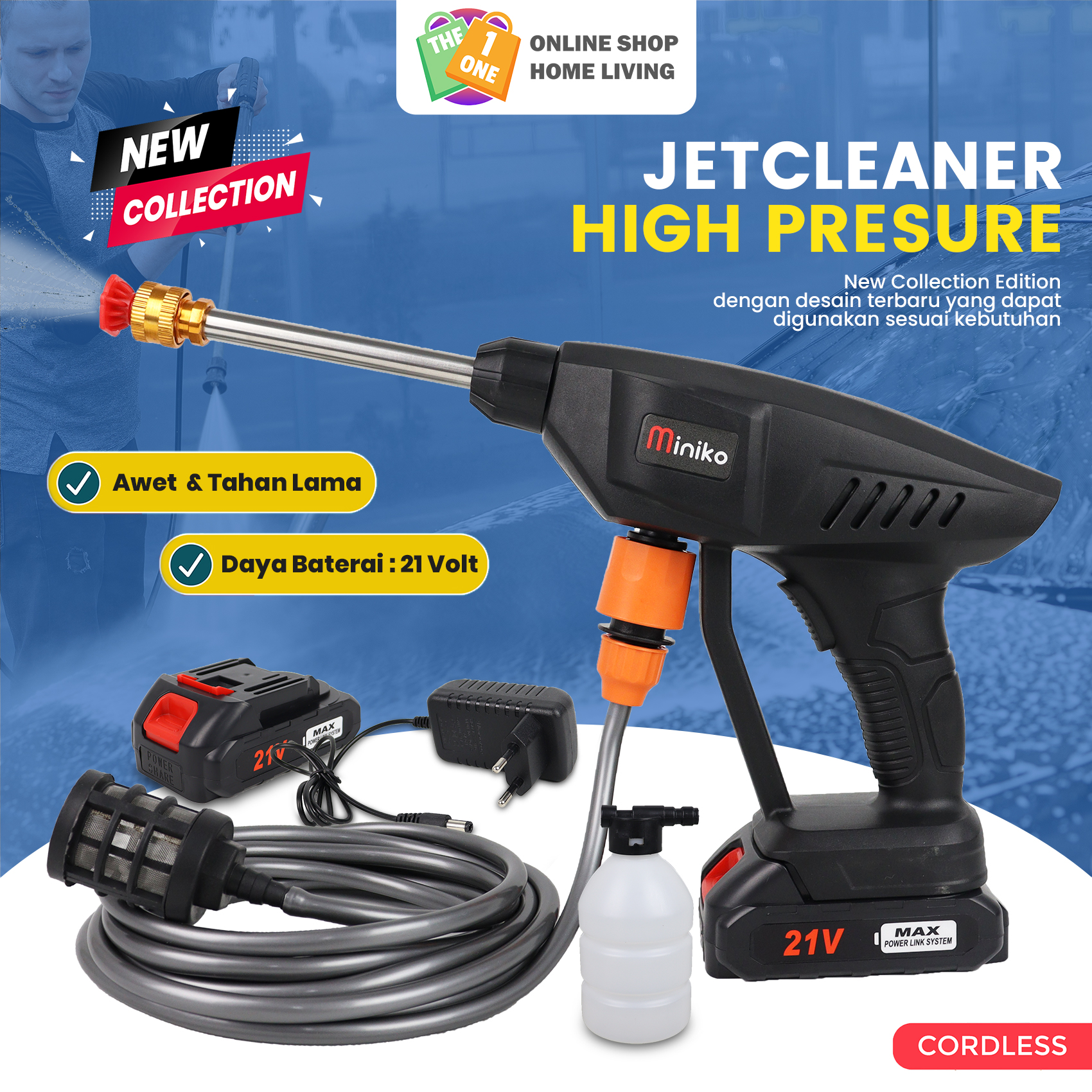 Jet Steam Cleaner 21Volt / Alat Steam Cuci Motor & Mobil / Jet Steam ...