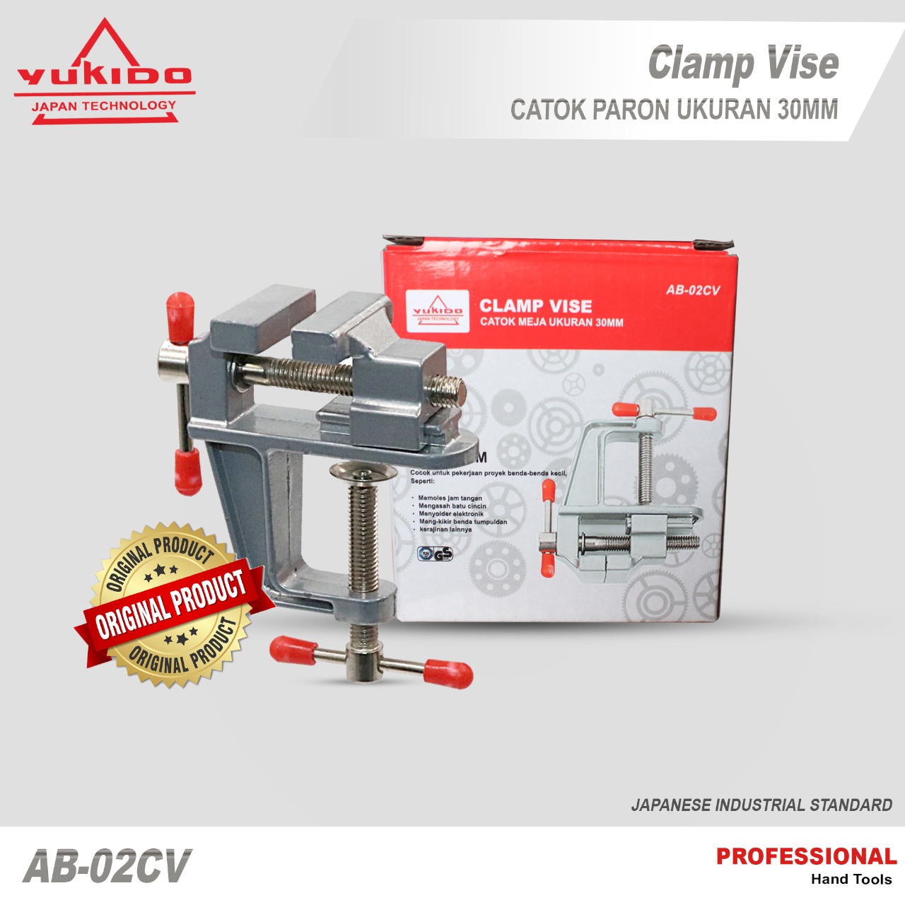 YUKIDO JAPANESE Ragum Mini Clamp Catok Meja Mini Bench Vice Table 30mm ...