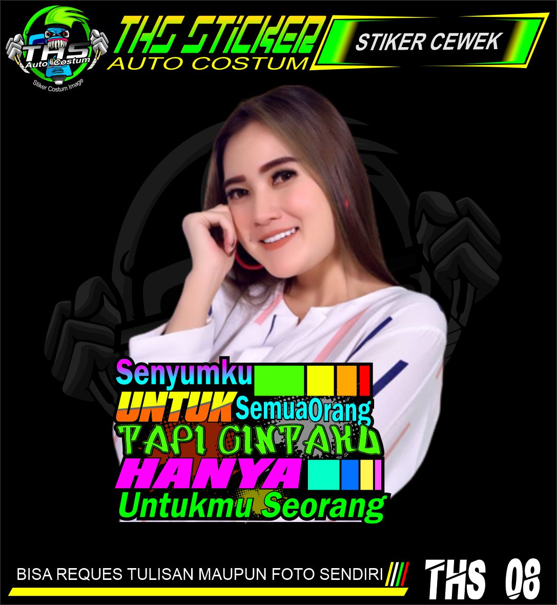 Stiker Cewek Cantik Vector Ukuran Bisa Request Custom Sticker Variasi ...