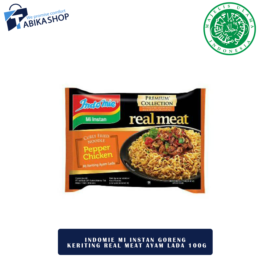Indomie Mi Instan Goreng Keriting Real Meat Ayam Lada 100G | Lazada ...