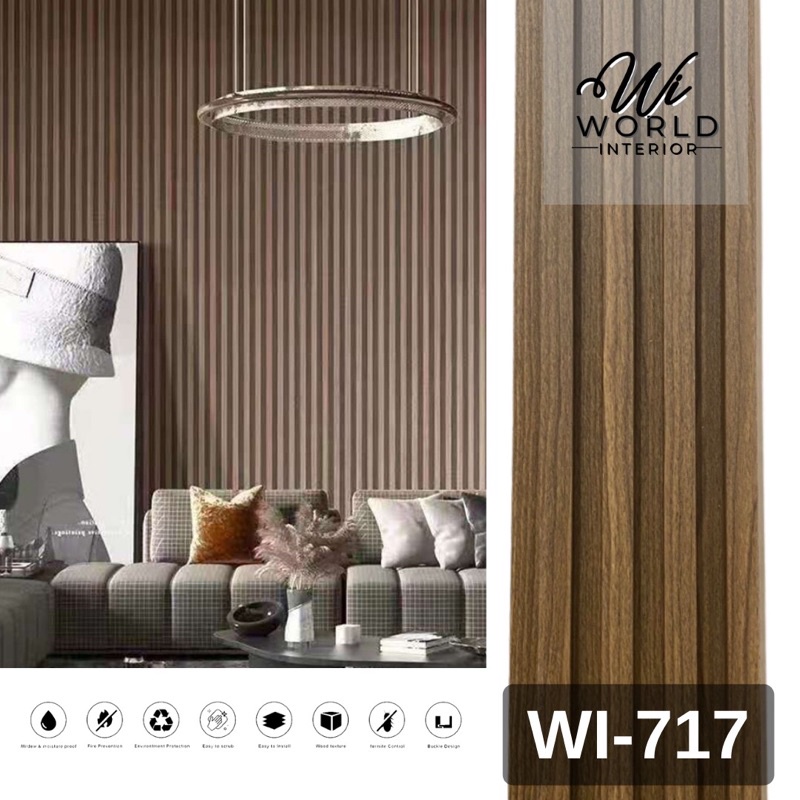 wpc Wallpanel dinding uk 3m x 17cm x 2,3cm / wpc panel dinding / kisi ...