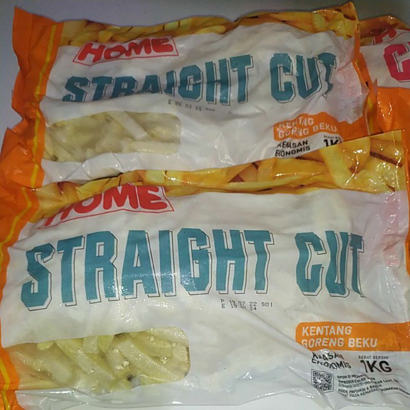 HOME KENTANG GORENG BEKU STRAIGHT - CRINKLE - SHOESTRING 1kg | Lazada ...