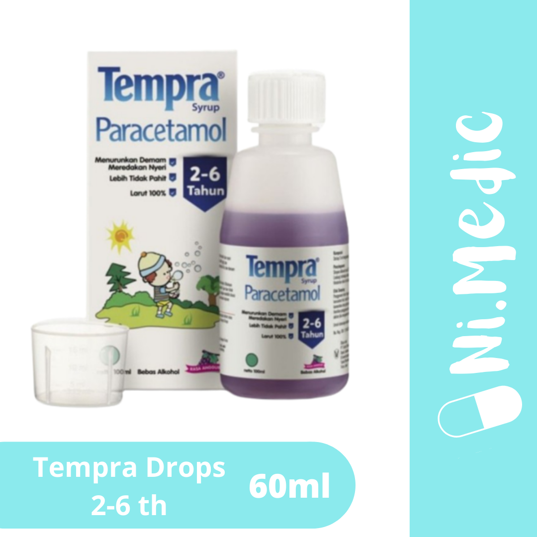 TEMPRA SIRUP DROPS 2-6 TAHUN / OBAT TURUN PANAS RASA ANGGUR 60 ML ...