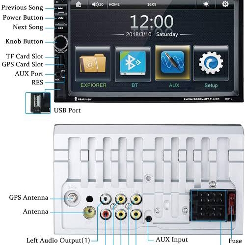 Soket tape double Din socket head unit model iso songket power dan ...