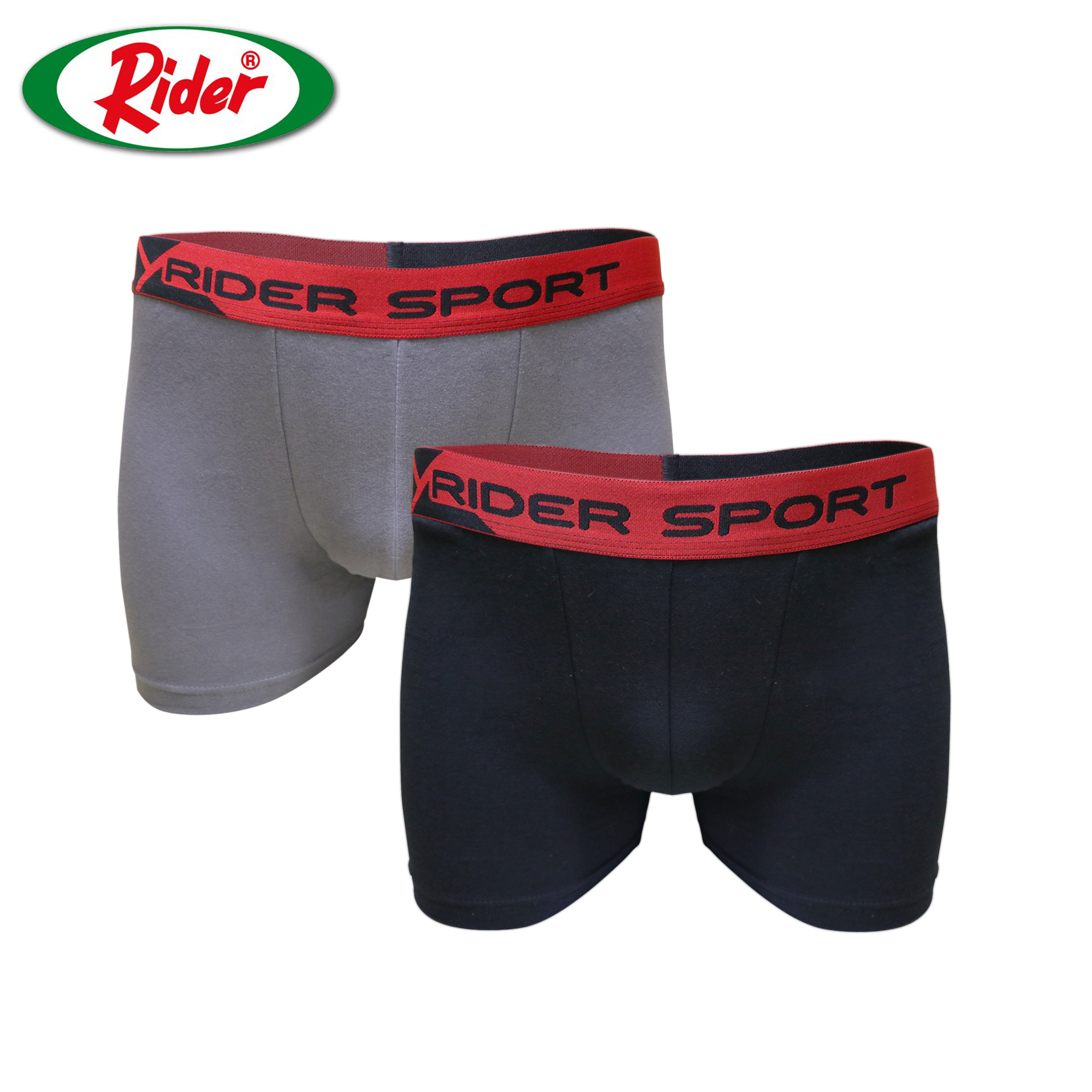 Rider Boxer Pria Sport R763B Isi 1 Pcs - 100% Cotton With Elasic ...