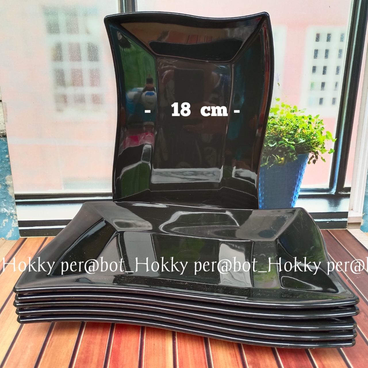 6 PCS PIRING SAJI MELAMIN PERSEGI PANJANG 28CM TEBAL DAN TERLARIS ...