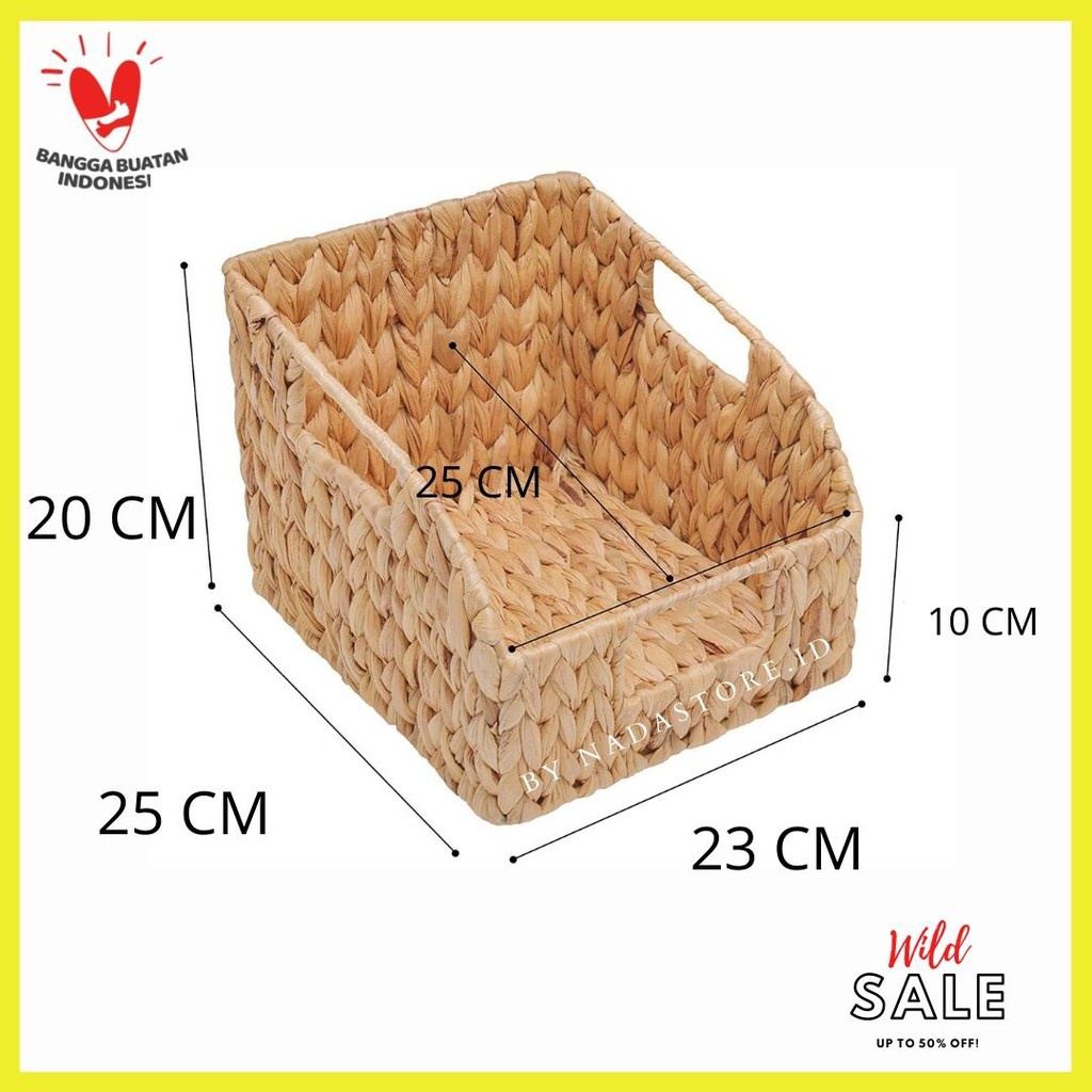 Water Hyacinth Wicker Baskets , Hand Woven Organizing , Rack Bumbu ...