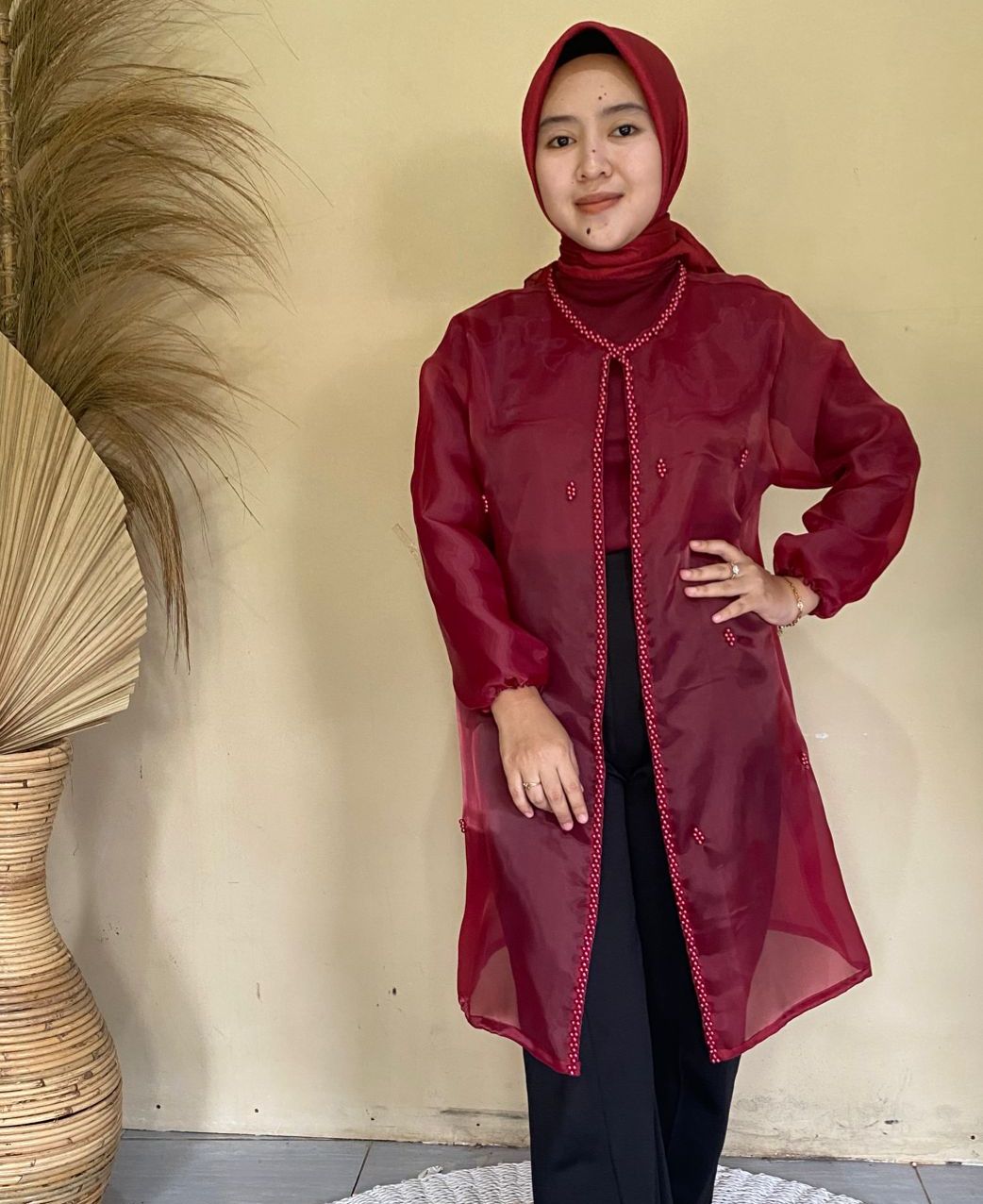 Outer Organza Premium / Cardigan Organza / Baju Kondangan | Lazada ...