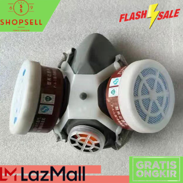 Masker Gas Respirator Anti-Virus Industrial Mask Masker Anti Polusi ...