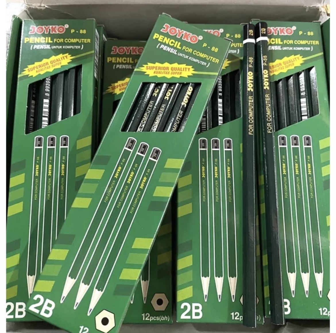 CTShopID Pensil 2B Hijau P88 1 Lusin isi 12 PCS | Lazada Indonesia