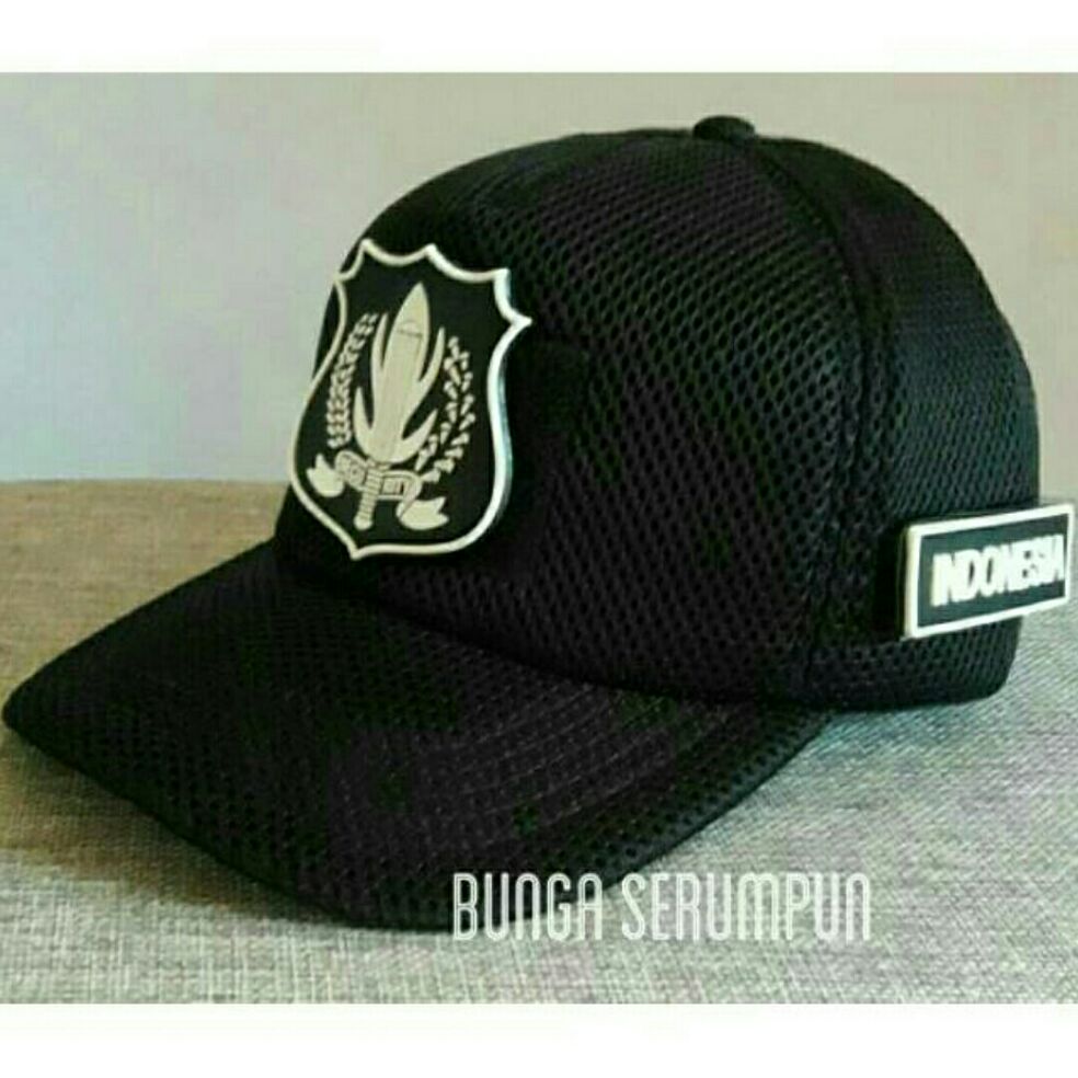 TOPI SECURITY LOGO PUTIH - TOPI SECURITY LOGO PUTIH BESAR 3PATCH JARING ...