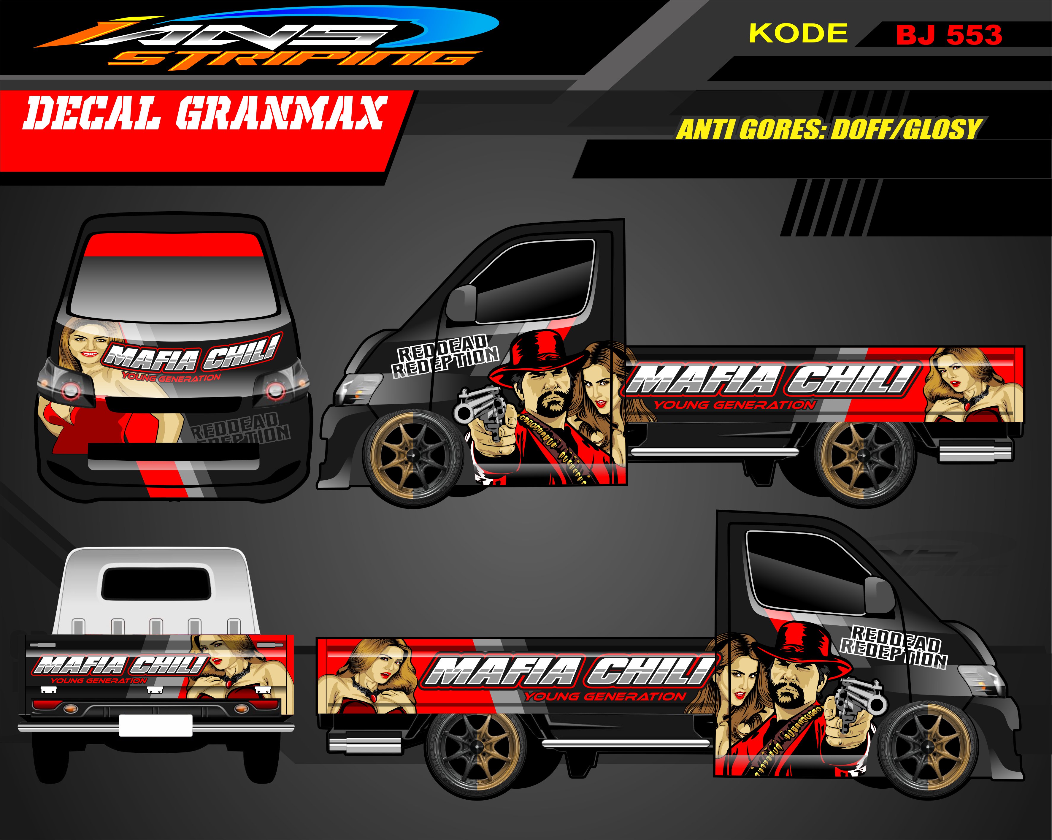 STICKER DECAL FULL MOBIL PICK UP GRANMAX , CARRY , L300 / DECAL PICK UP ...