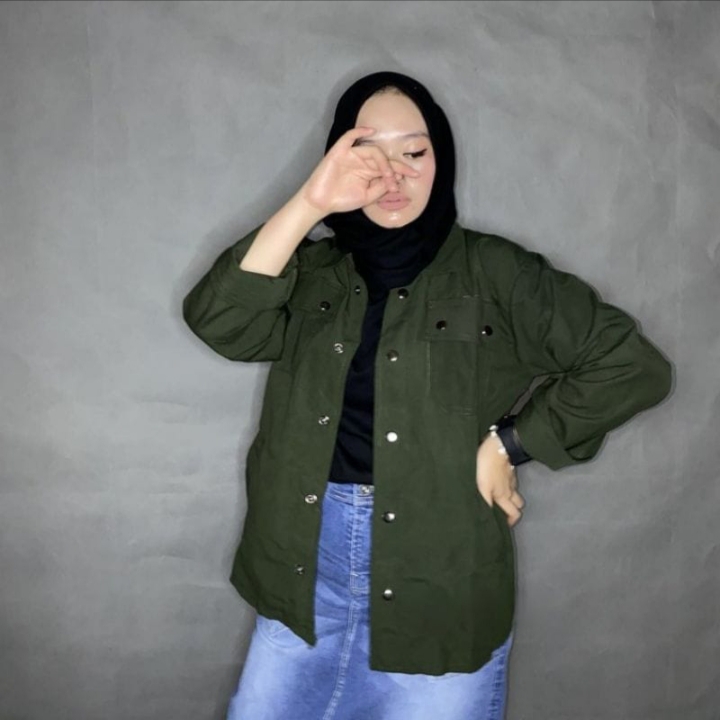 Trucker Jaket - Jaket Semi Parka - Semi Parka Wanita - Kemeja Semi ...