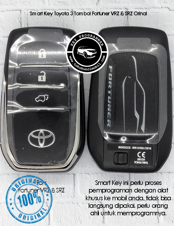 Kunci Remote Smart Key Fortuner VRZ SRZ Original | Lazada Indonesia