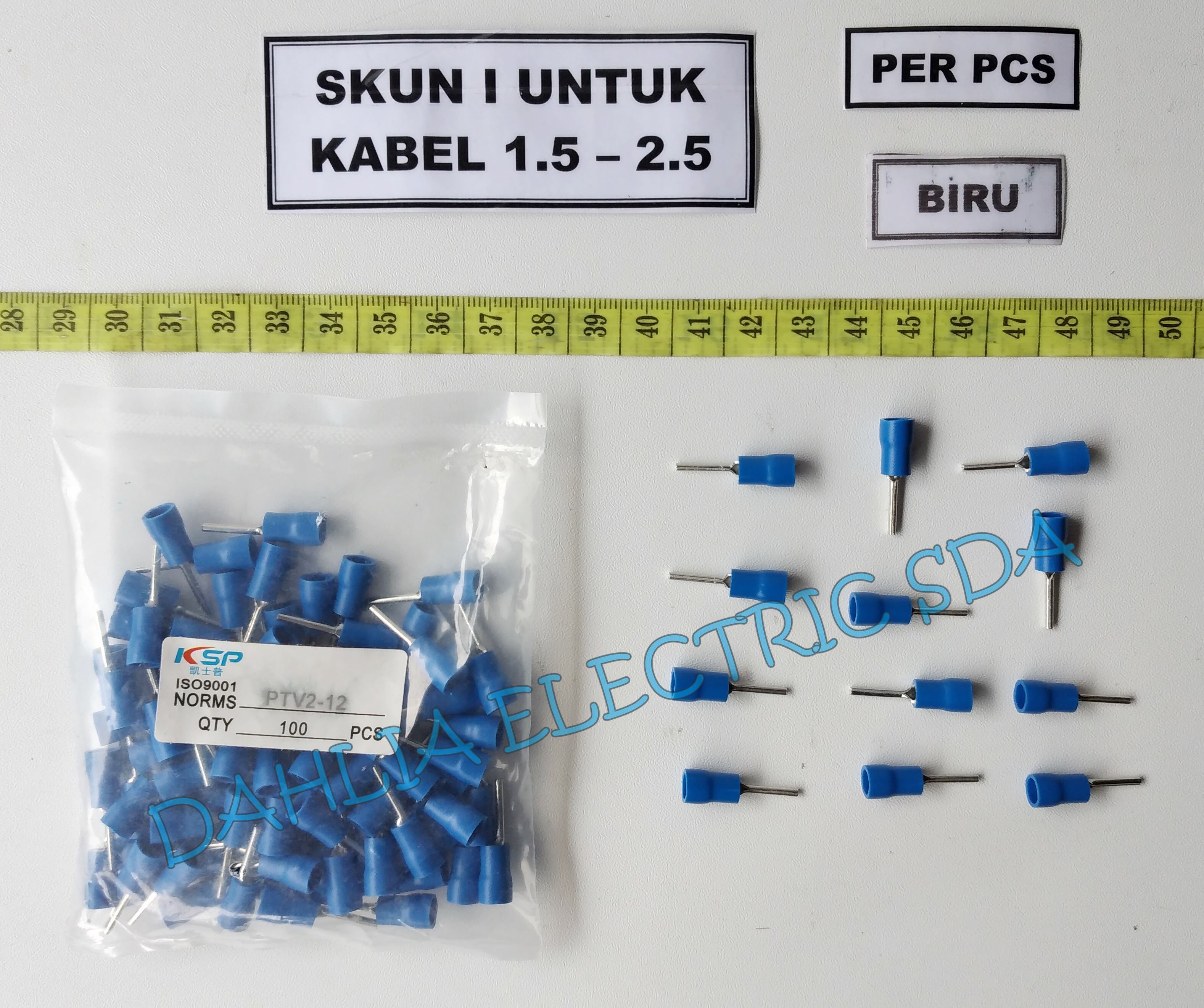 SKUN I UNTUK KABEL 1 5 2 5 BIRU PER 5 PCS Lazada Indonesia