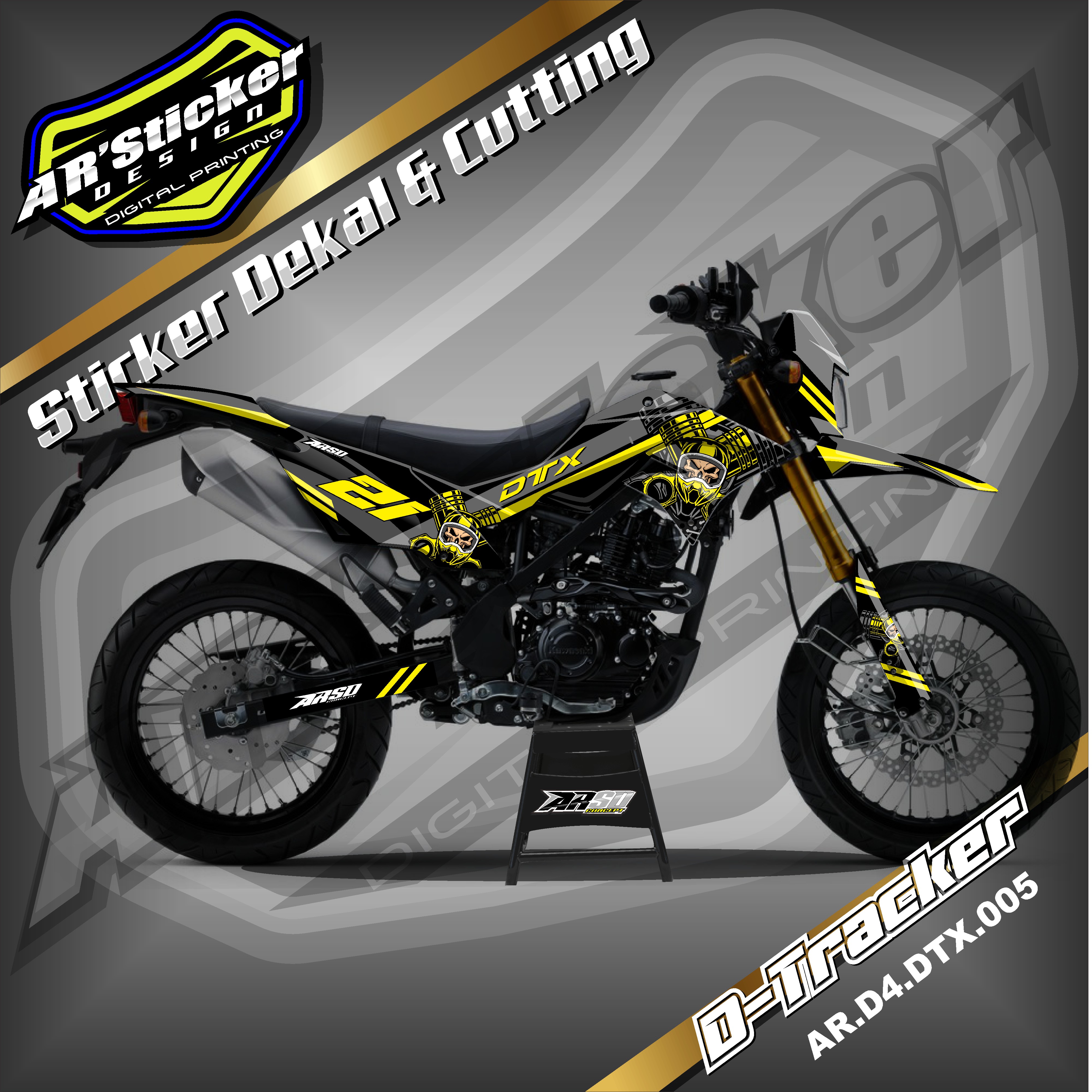 Sticker Decal Dtracker 150 New Full Body - Stiker Dekal Motor Kawasaki ...