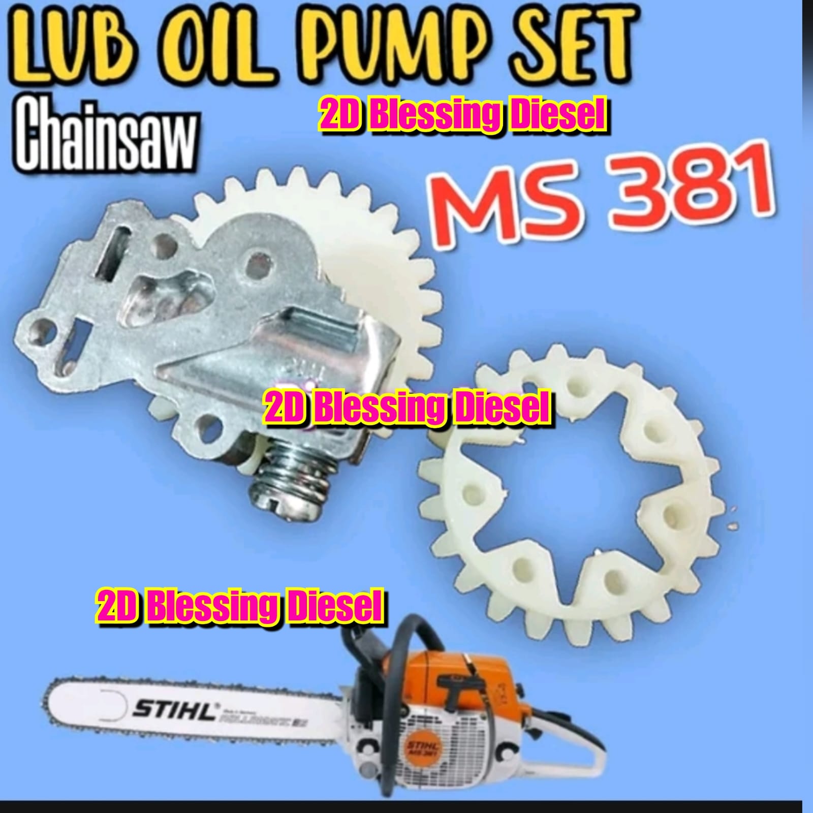 Ms381 Lub oil Pump Assy Pompa oli mesin chain saw senso sinso Stihl ...