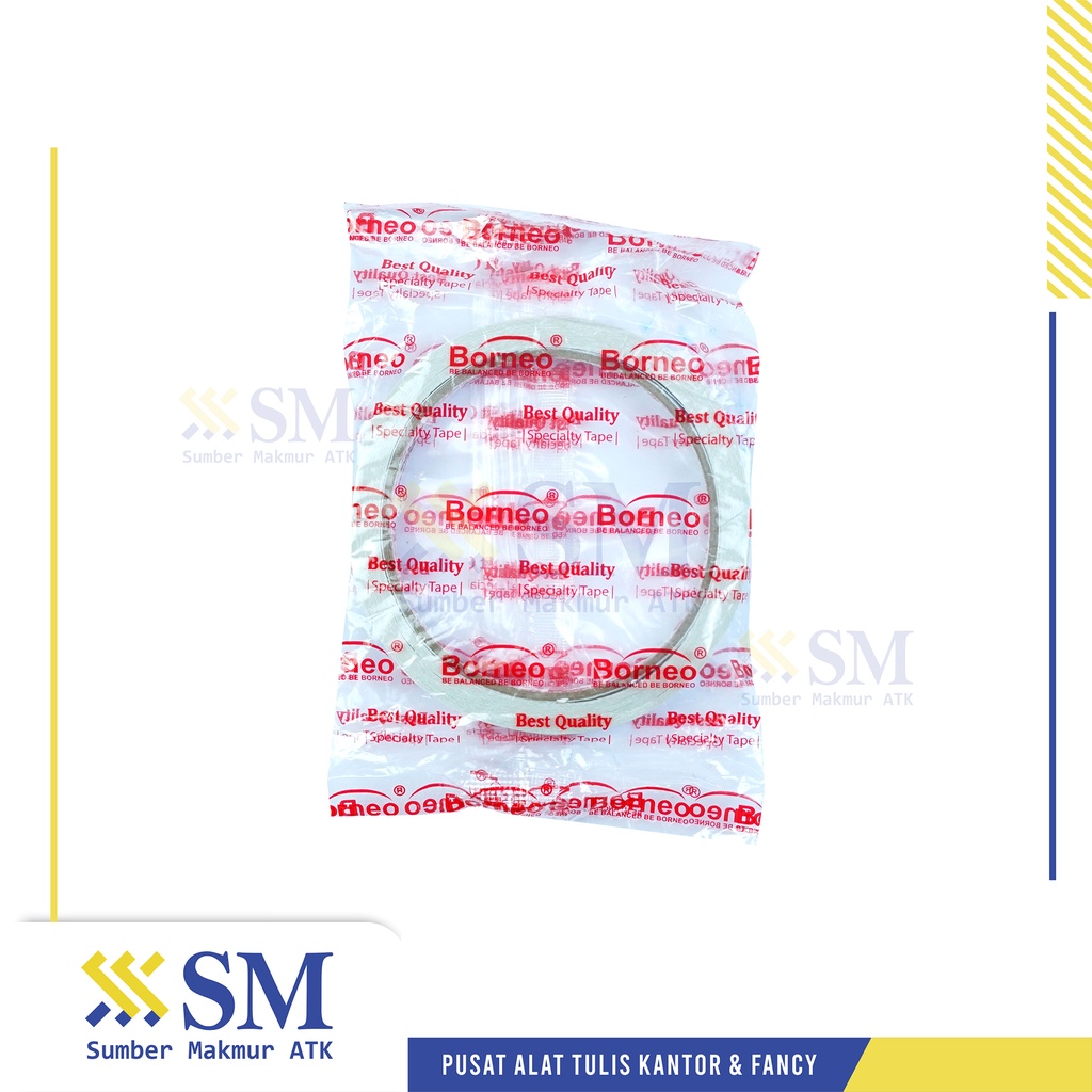 DOUBLE TAPE/ISOLASI BOLAK BALIK 24 MM BORNEO CORE MERAH | Lazada Indonesia