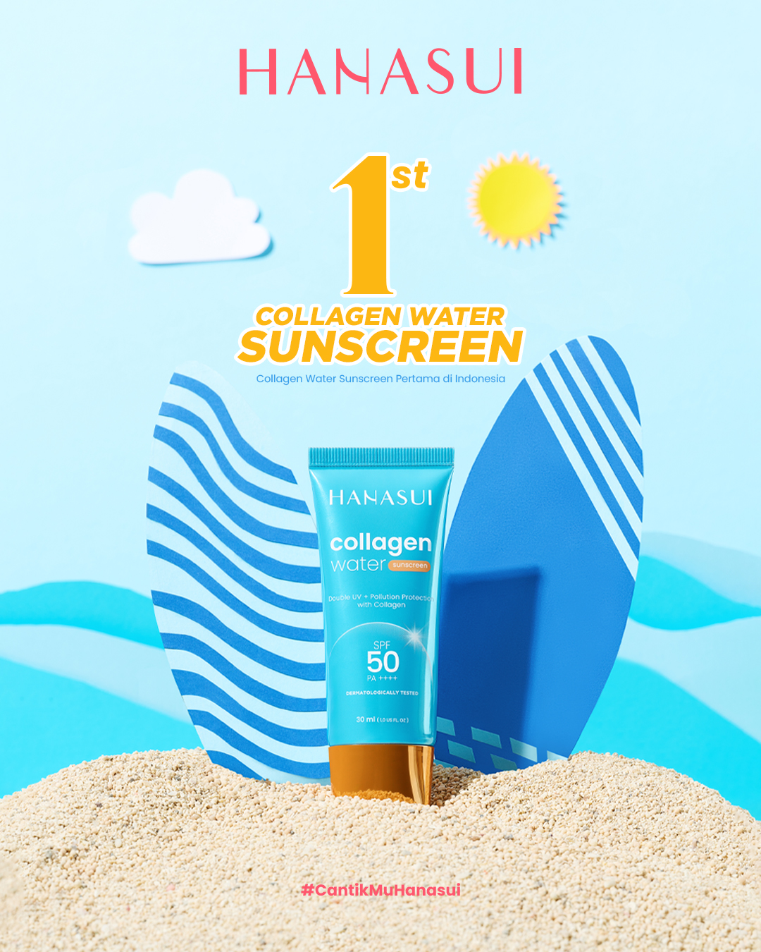 Hanasui Collagen Water Sunscreen SPF 50 PA+++ | Hanasui Sunscreen ...